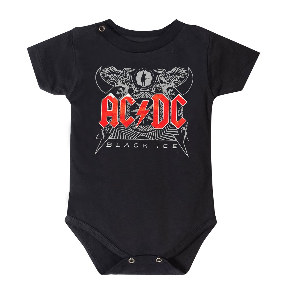 Rock Baby | Body Bebê de Rock Acdc Black