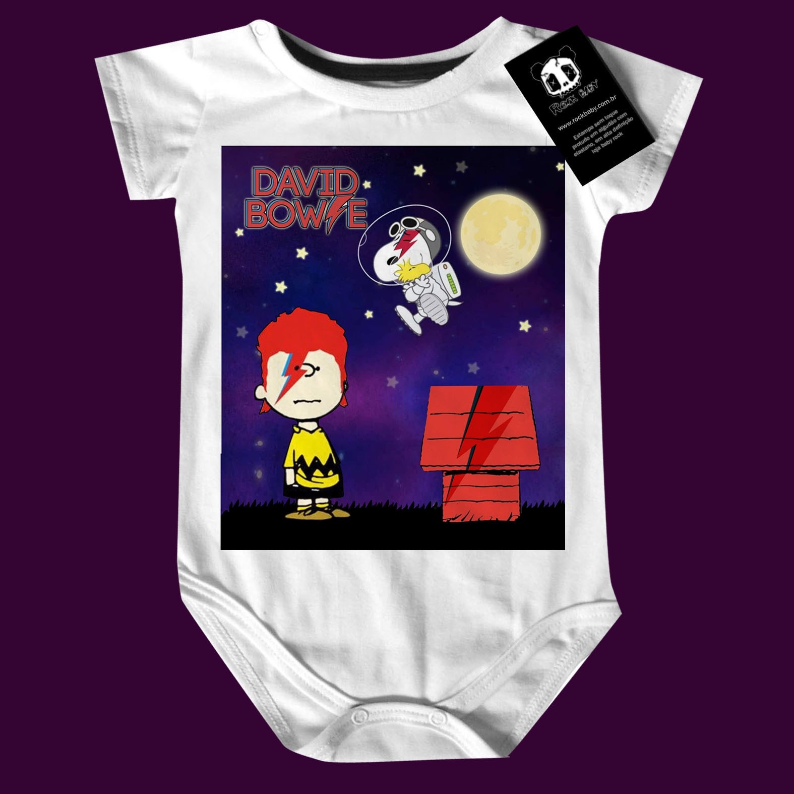 Rock Baby | Body Bebê Rock David Bowie Snoopy Starman