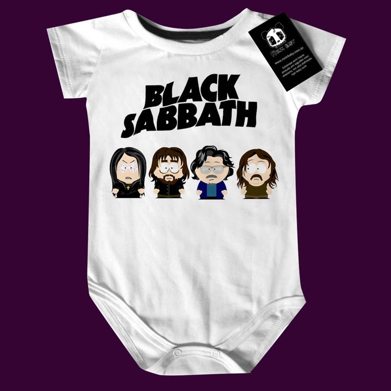 Rock Baby | Body Rock Baby Bebê Black Sabbath