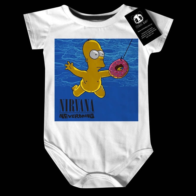 Rock Baby | Body Bebê Rock Nirvana Simpsons