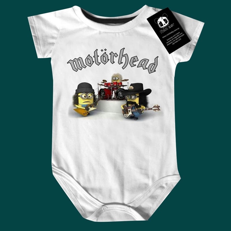 Rock Baby | Body Bebê Rock Motorhead Minions