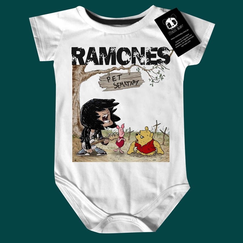 Rock Baby | Body Bebê Rock Punk Rock Ramones Pet Sematary