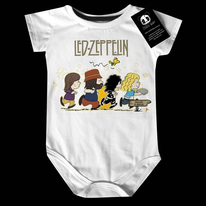 Rock Baby | Rock Baby Body Bebê Led Zepplin Snoopy